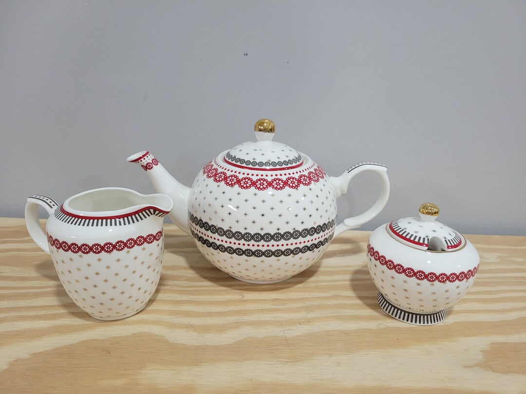 Grace Teaware Red Nordic Tea Set - Etsy