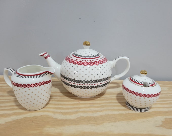 Grace Teaware Red Nordic Tea Set - Etsy