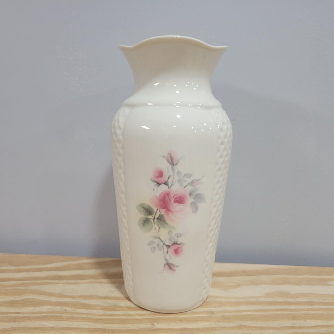 DONEGAL by Belleek Irish Pink Roses 11" Porcelain Vase - Etsy