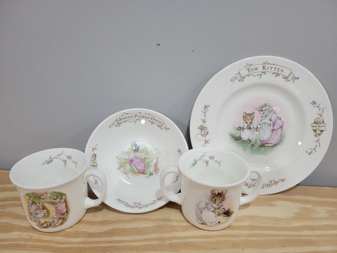Royal Albert England World of Beatrix Potter 4-piece Child's Dish Set ...