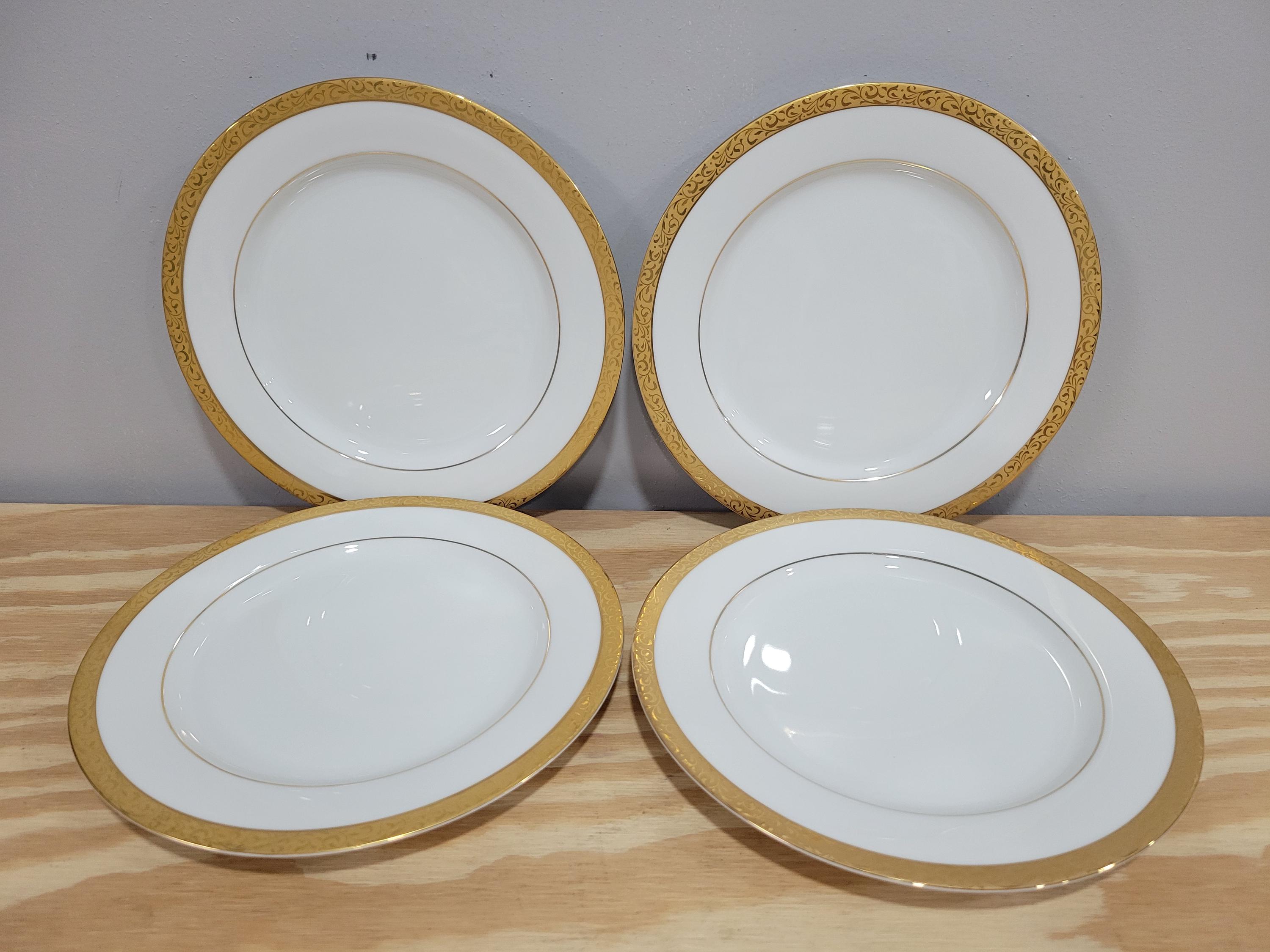Nikko Gold Filigree Patra 8" Porcelain Salad Plates - Set of 4 - Etsy