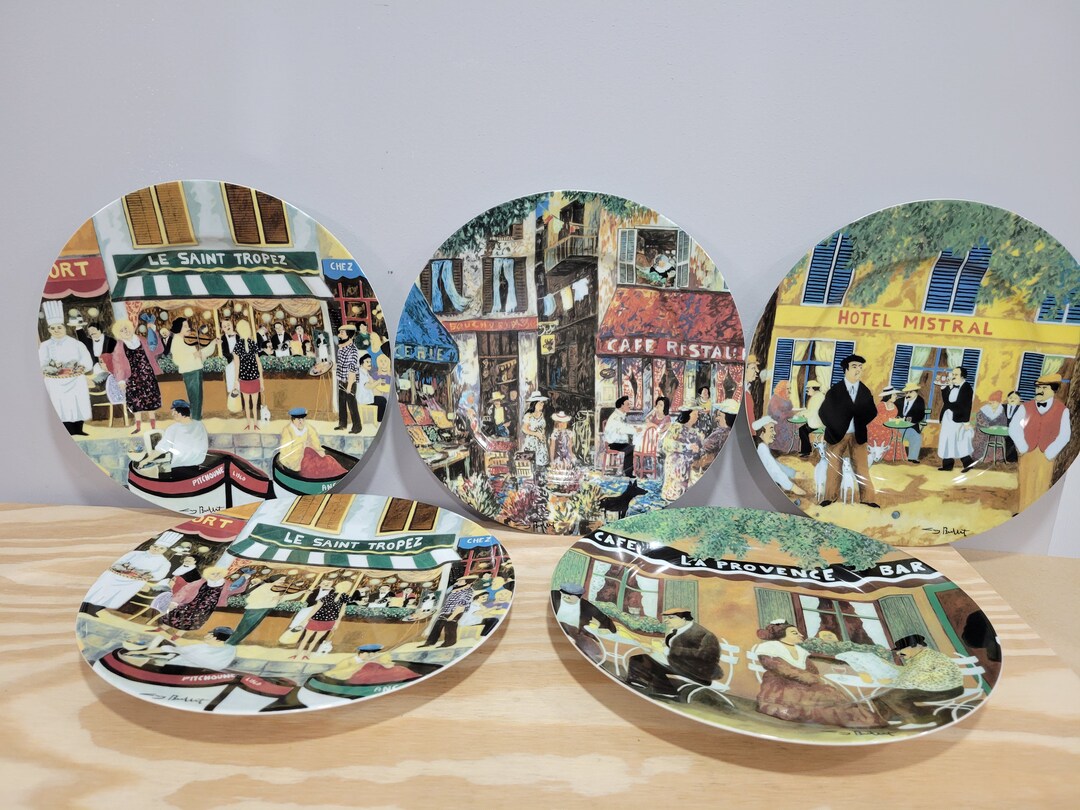 Guy Buffet Collection Marche Aux Fleurs Porcelain 10" Dinner Plates ...