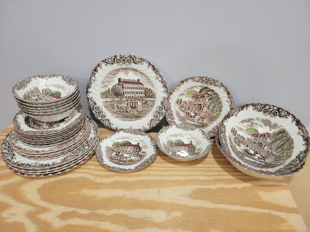 Johnson Brothers Heritage Hall Brown Multicolor Dinnerware Set --- PICK ...