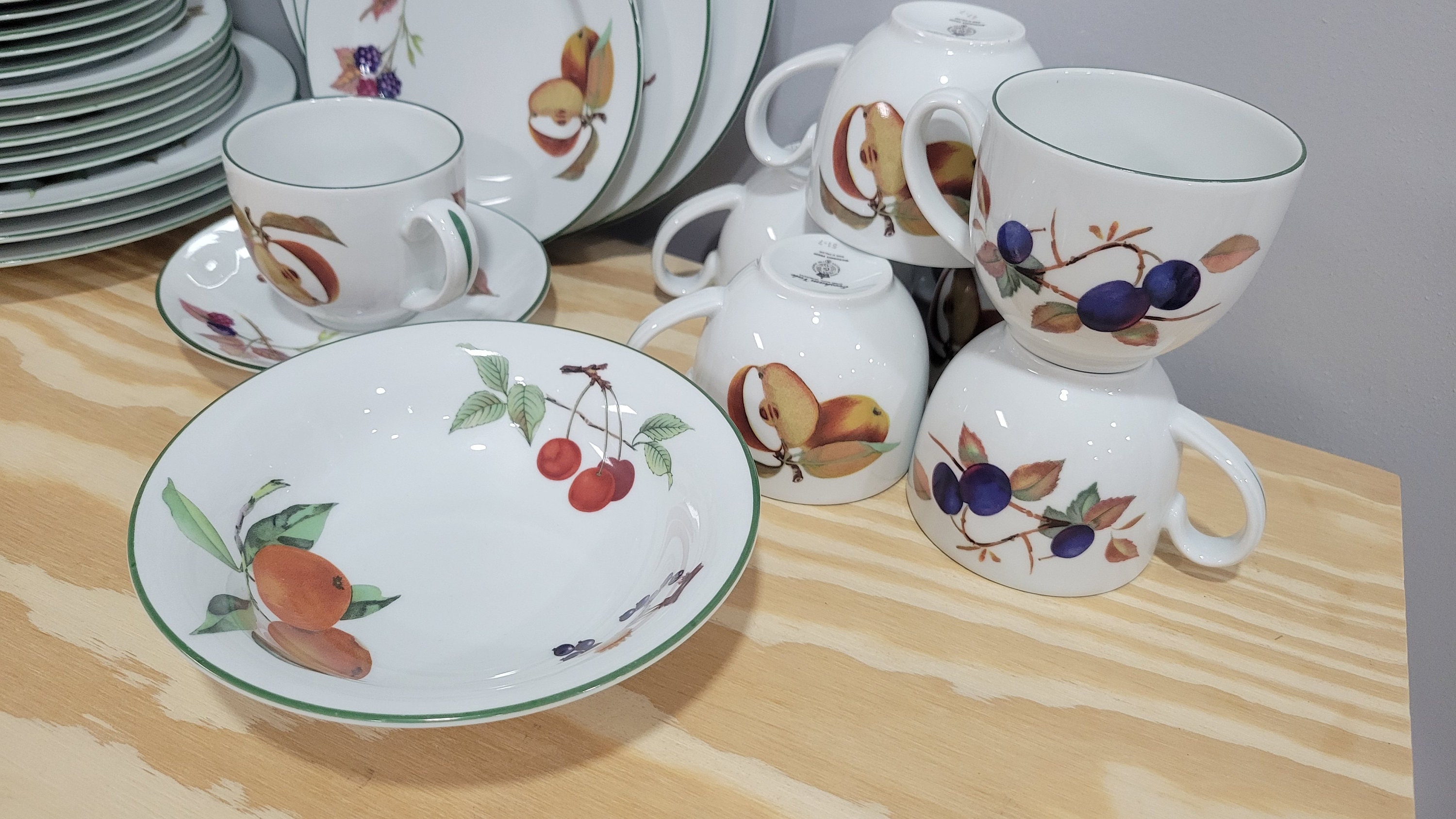 Royal Worcester Evesham Vale Dinnerware Set - Etsy