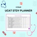 UCAT STUDY PLANNER - Etsy
