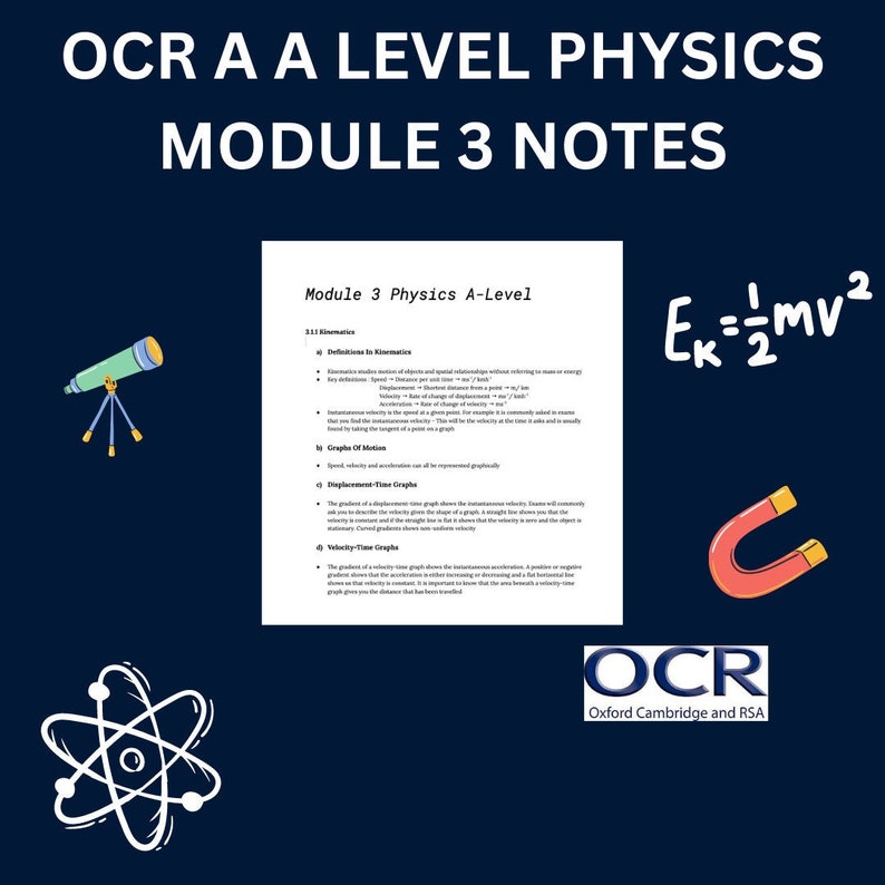 OCR A Level Physics Module 3 Notes - Etsy