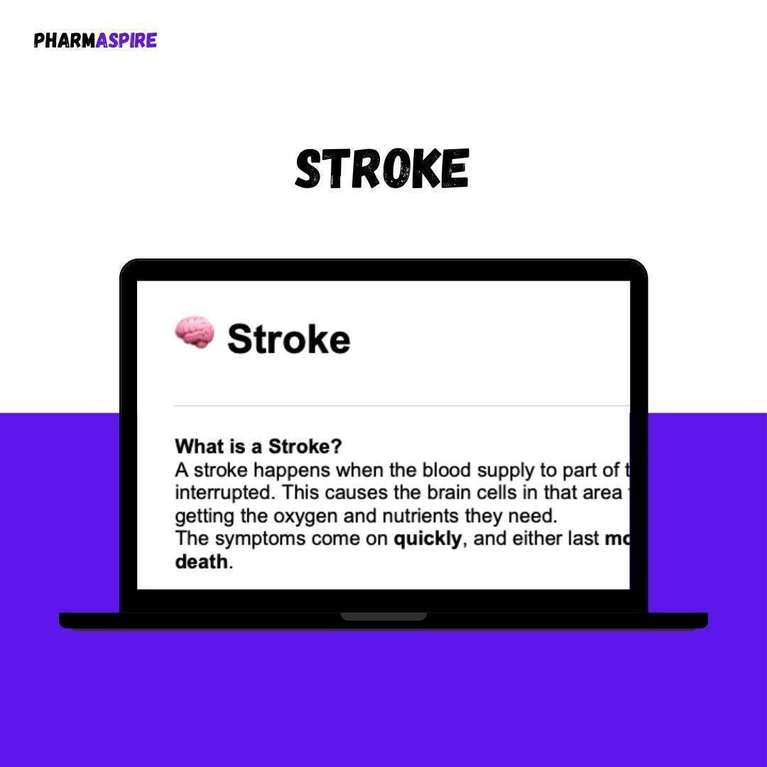 Stroke Management - Pharmacy Clinical Notes - Etsy