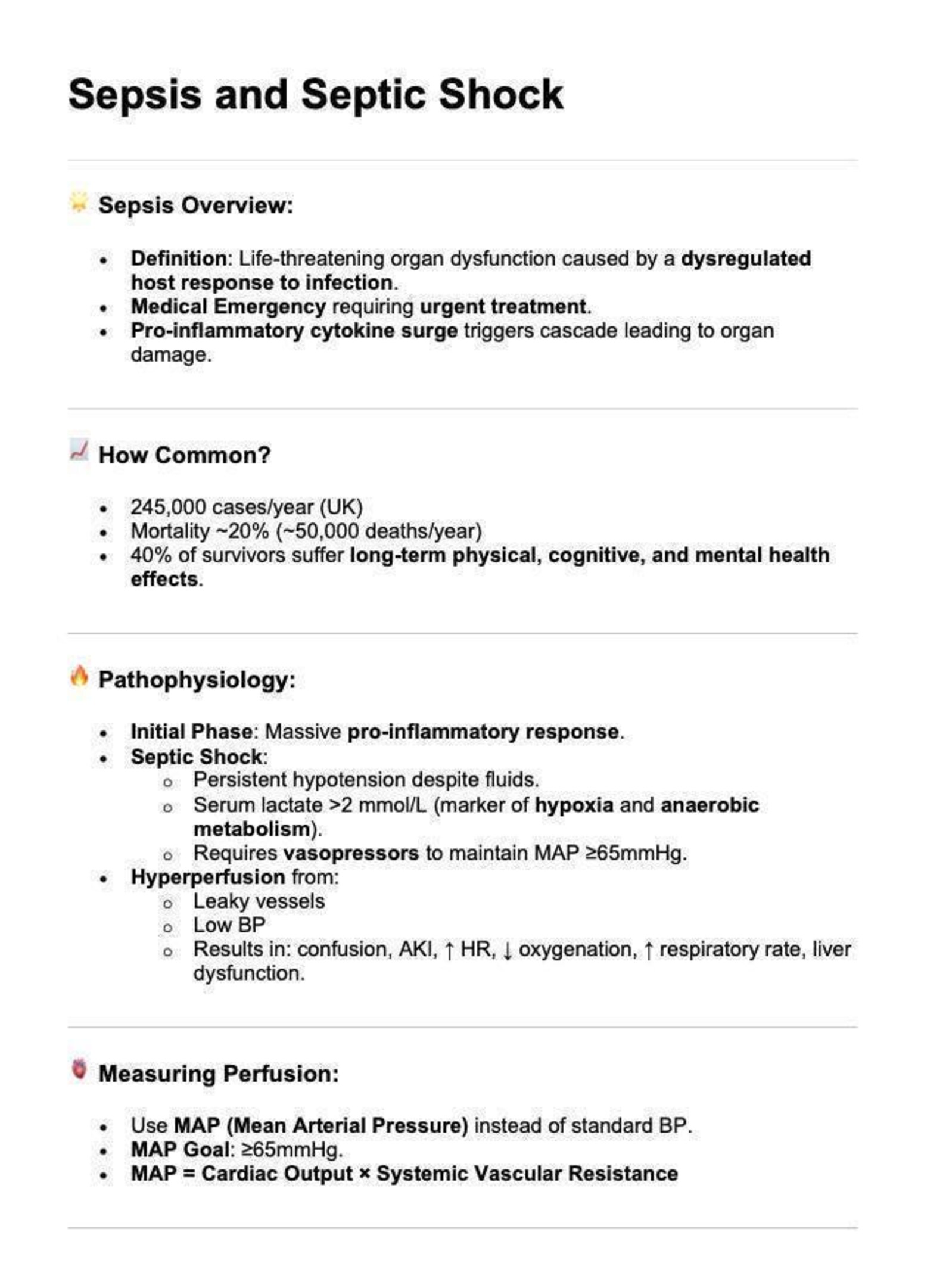 Sepsis and Septic Shock Management - Pharmacy Clinical Notes - Etsy