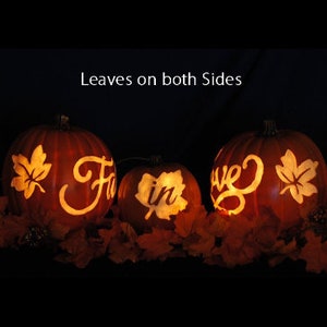 Fall in Love With Leafs Shaded - Carved Foam Pumpkin - Etsy