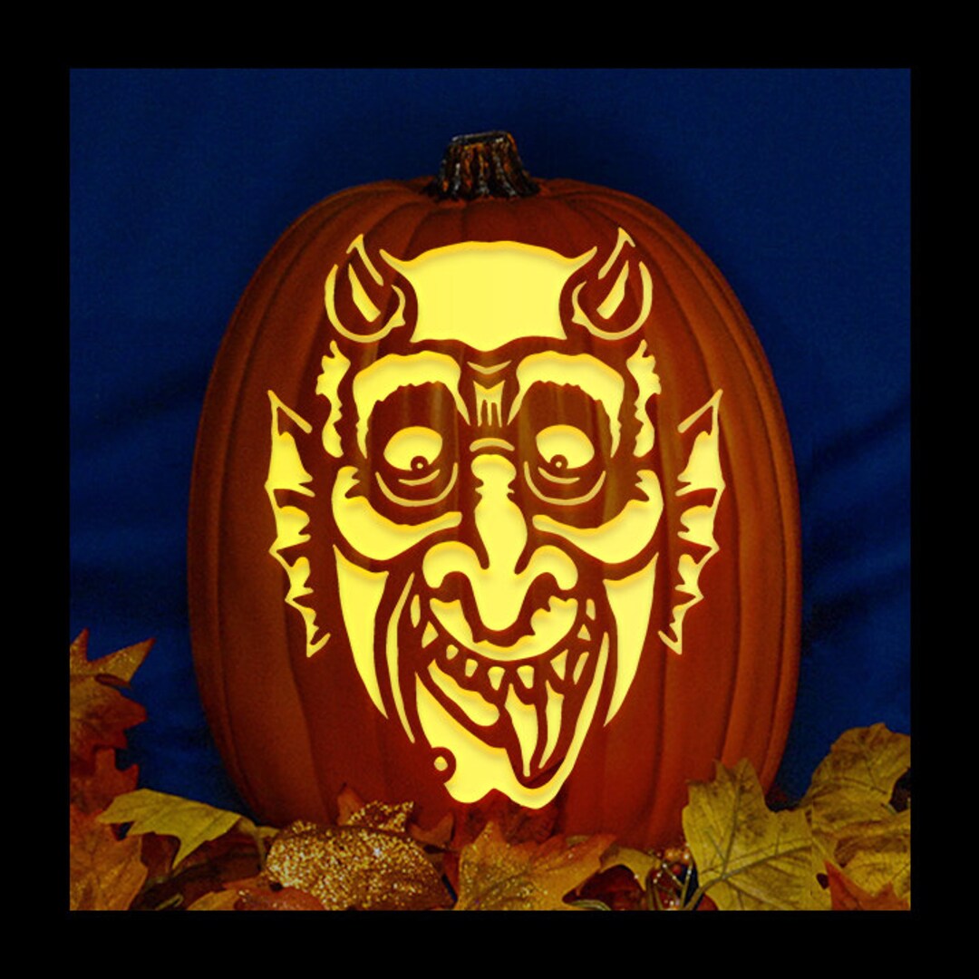 Silly Devil - Carved Foam Pumpkin - Etsy