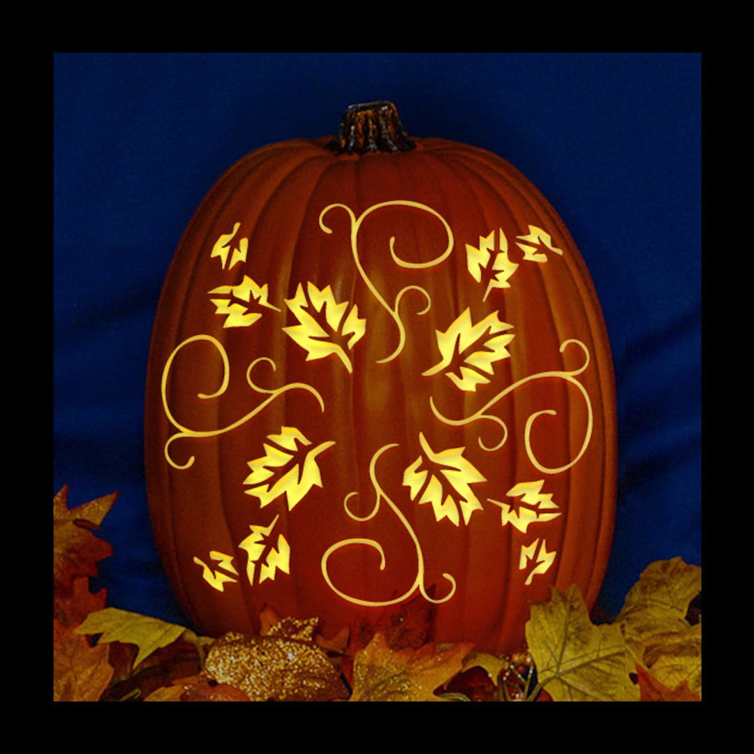 Fall Leaves - Carved Foam Pumpkin - Etsy