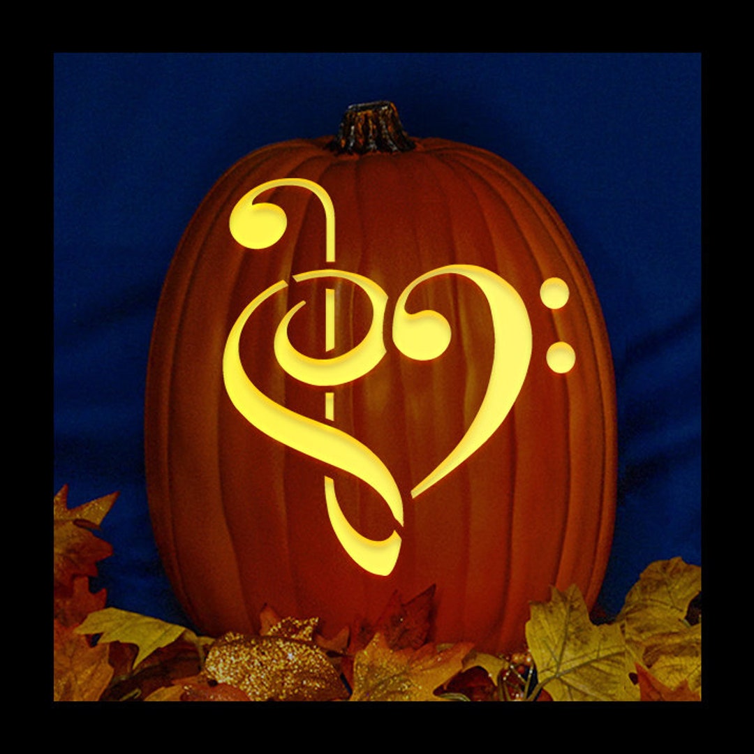 Treble Bass Heart - Carved Foam Pumpkin - Etsy