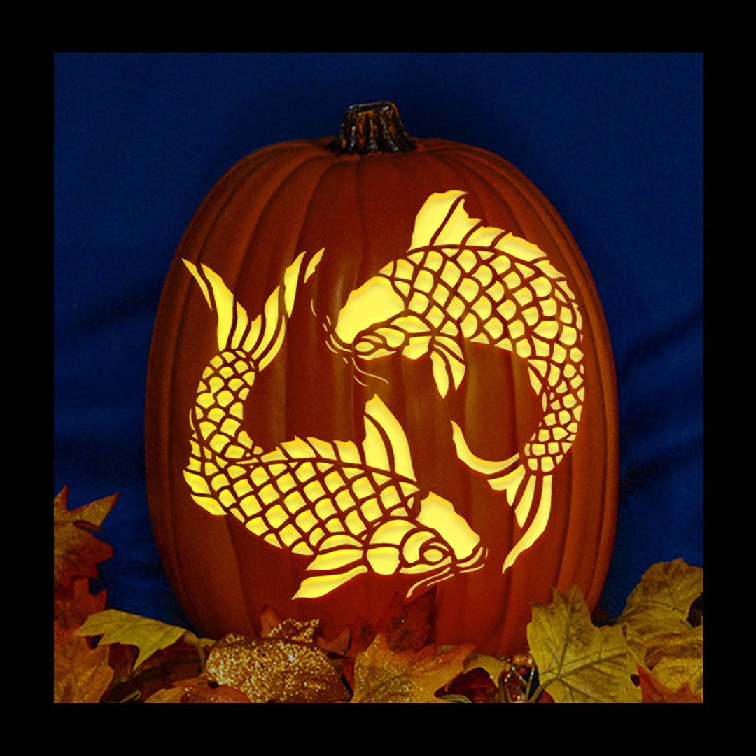 Koi Fish - Carved Foam Pumpkin - Etsy