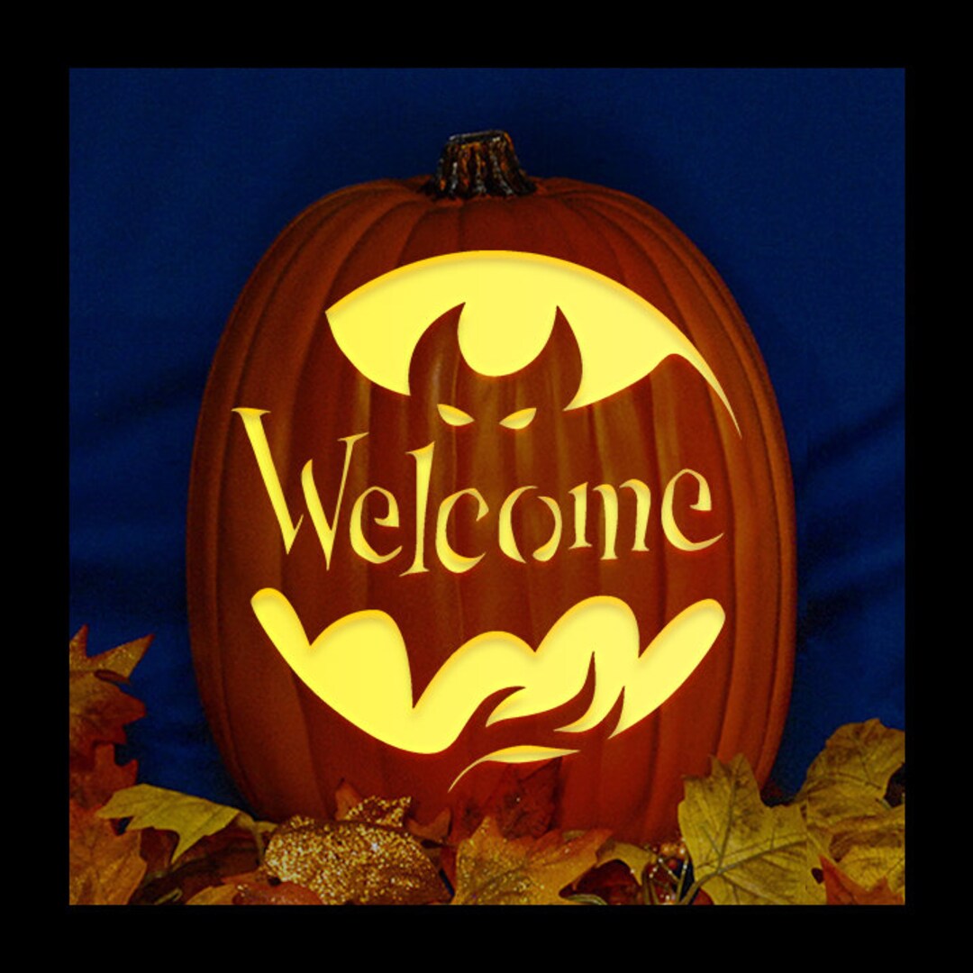 Welcome 02 - Carved Foam Pumpkin - Etsy