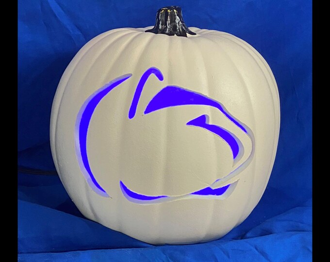Penn State Nittany Lion 9 WHITE Carved Foam Pumpkin - Etsy