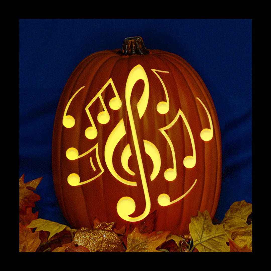 Music Notes - Carved Foam Pumpkin - Etsy