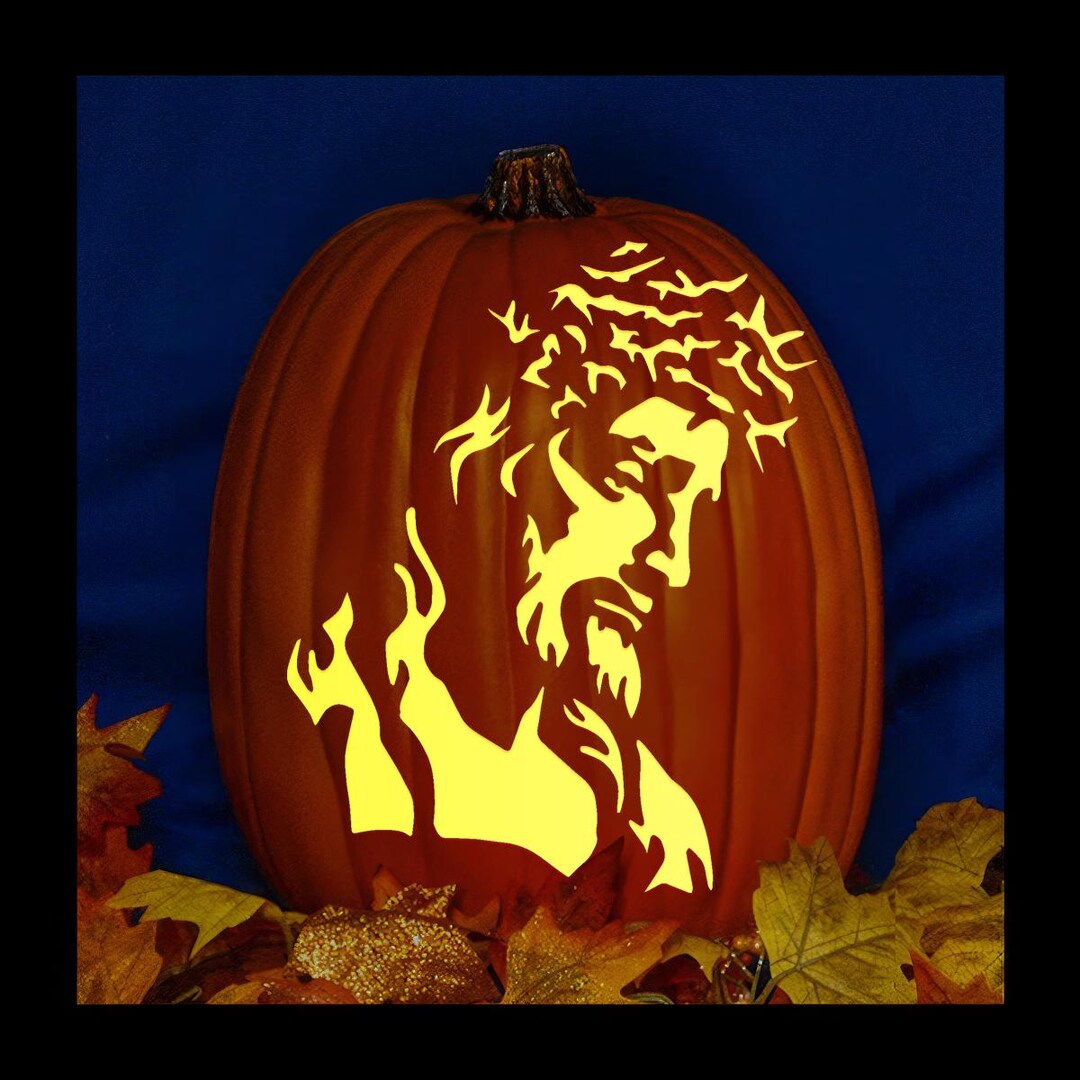 Jesus Christ 04 - Carved Foam Pumpkin - Etsy