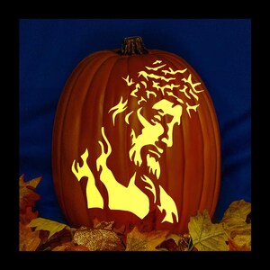 Jesus Christ 04 - Carved Foam Pumpkin - Etsy