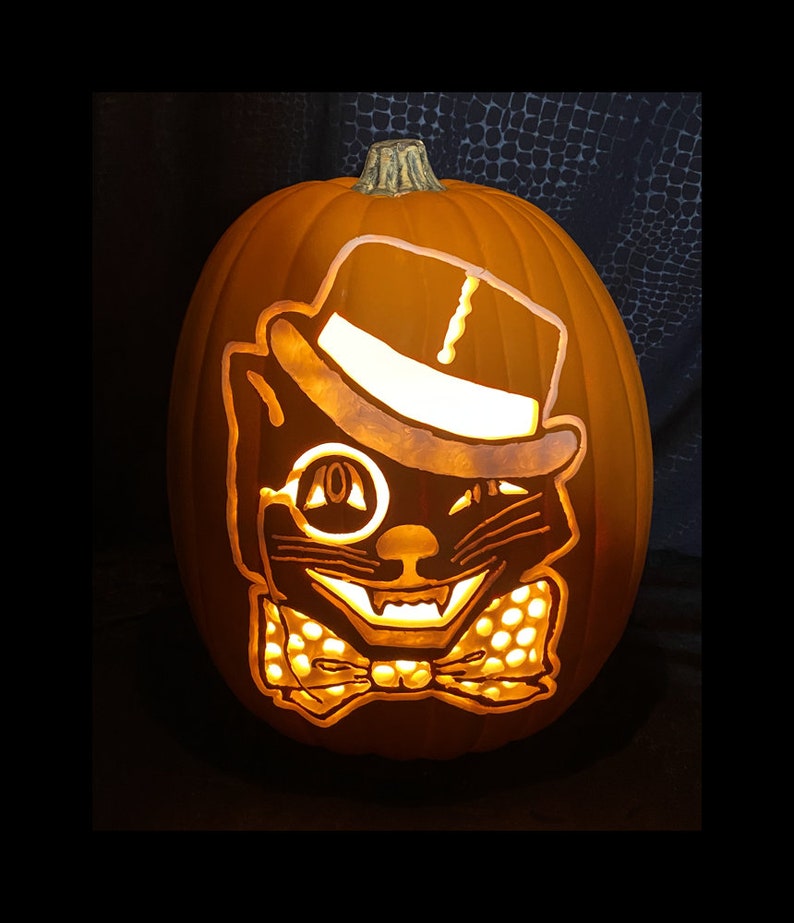 Beistle Vintage Cat With Hat and Monocle. Carved Foam - Etsy