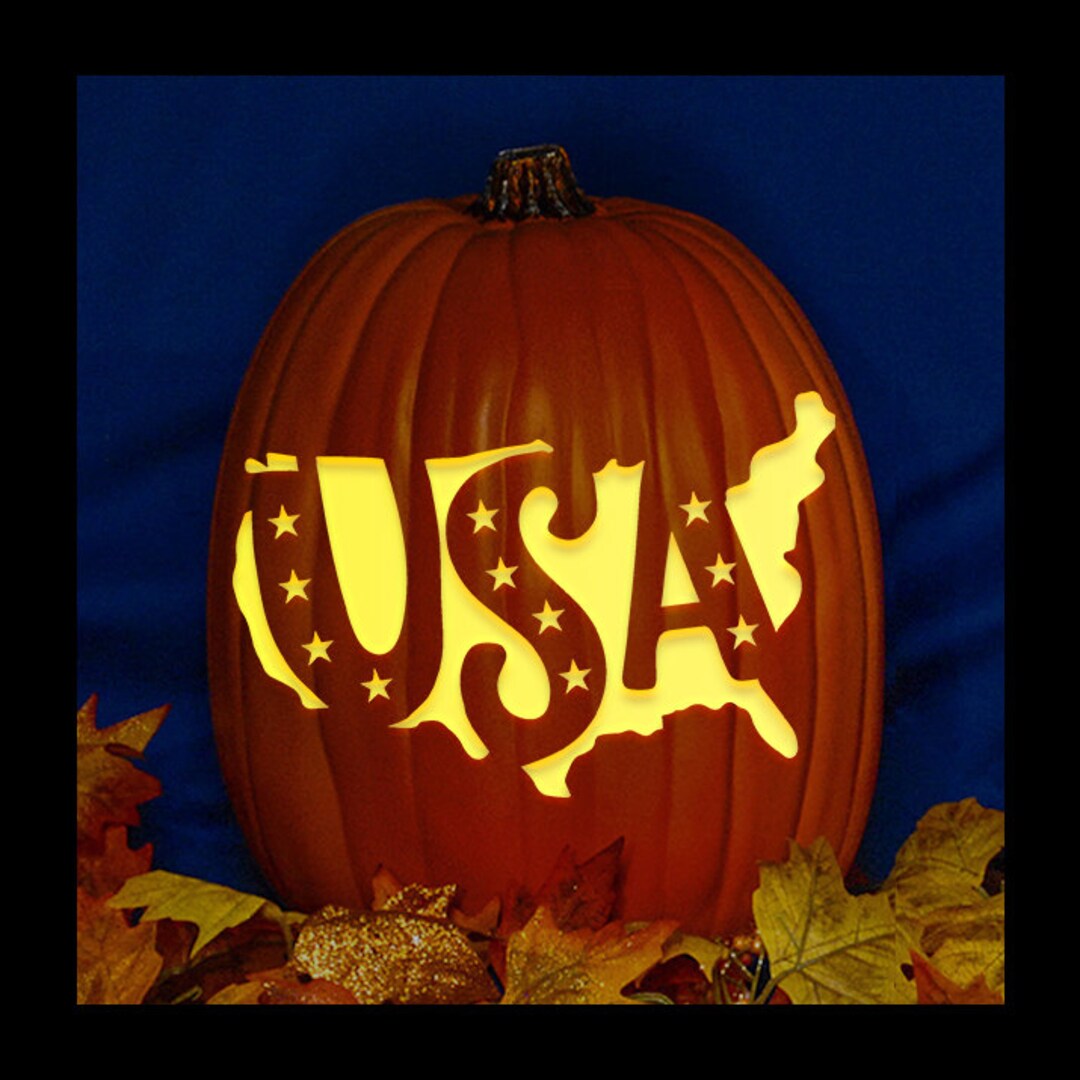 USA America - Carved Foam Pumpkin - Etsy