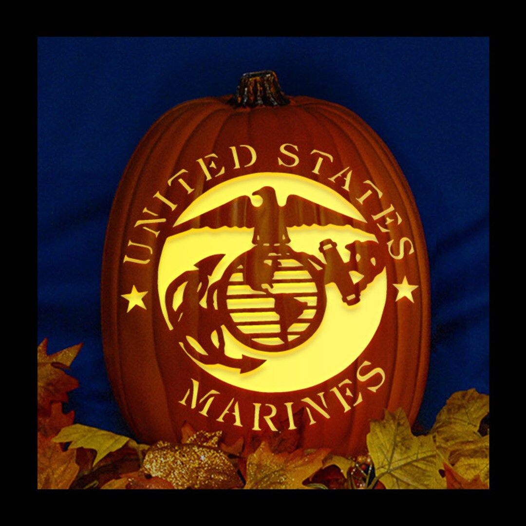 US Marines - Carved Foam Pumpkin - Etsy