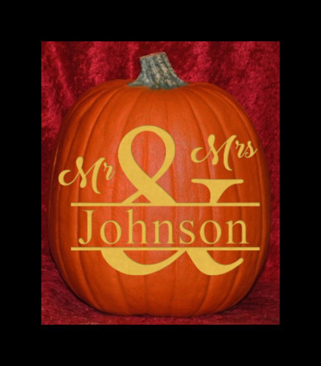 Mr. and Mrs With Last Name - Carved Foam Pumpkin - Etsy