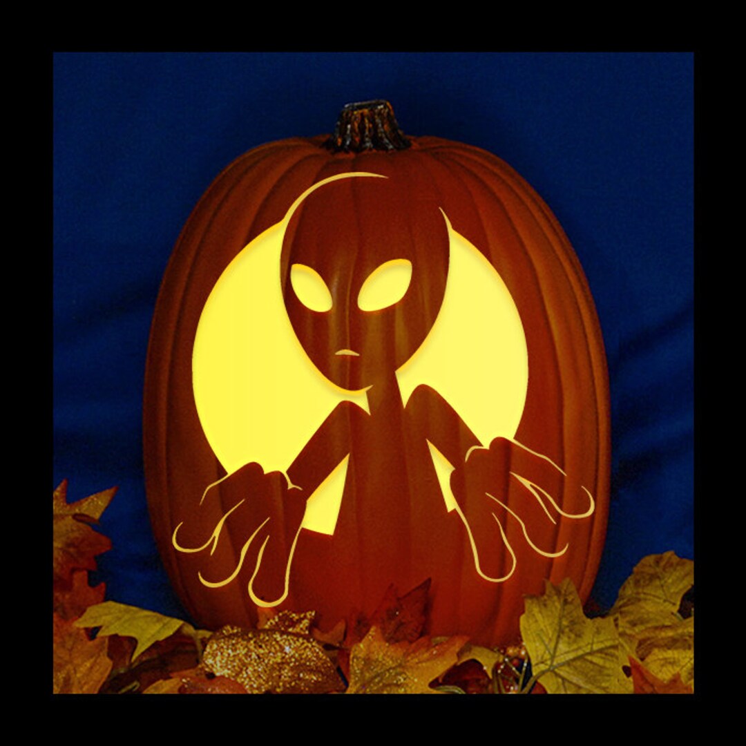 Grey Alien - Carved Foam Pumpkin - Etsy