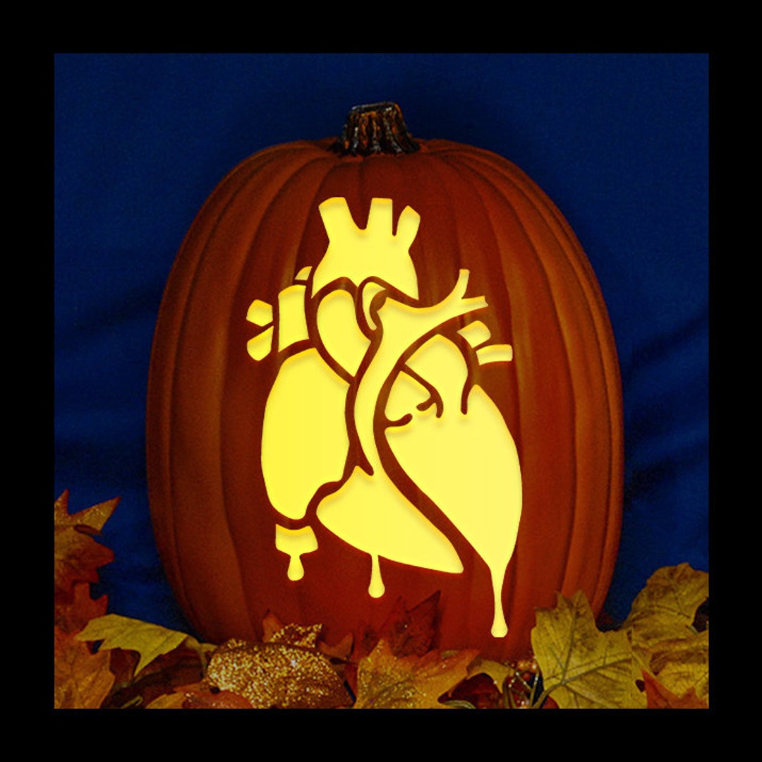 Bleeding Heart - Carved Foam Pumpkin - Etsy