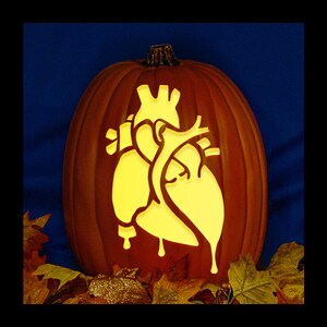 Bleeding Heart Carved Foam Pumpkin - Etsy