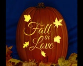 Fall in Love Carved Foam Pumpkin - Etsy
