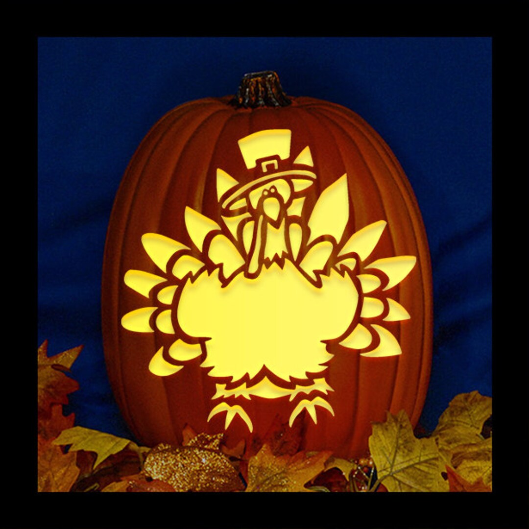 Turkey Pilgrim - Carved Foam Pumpkin - Etsy