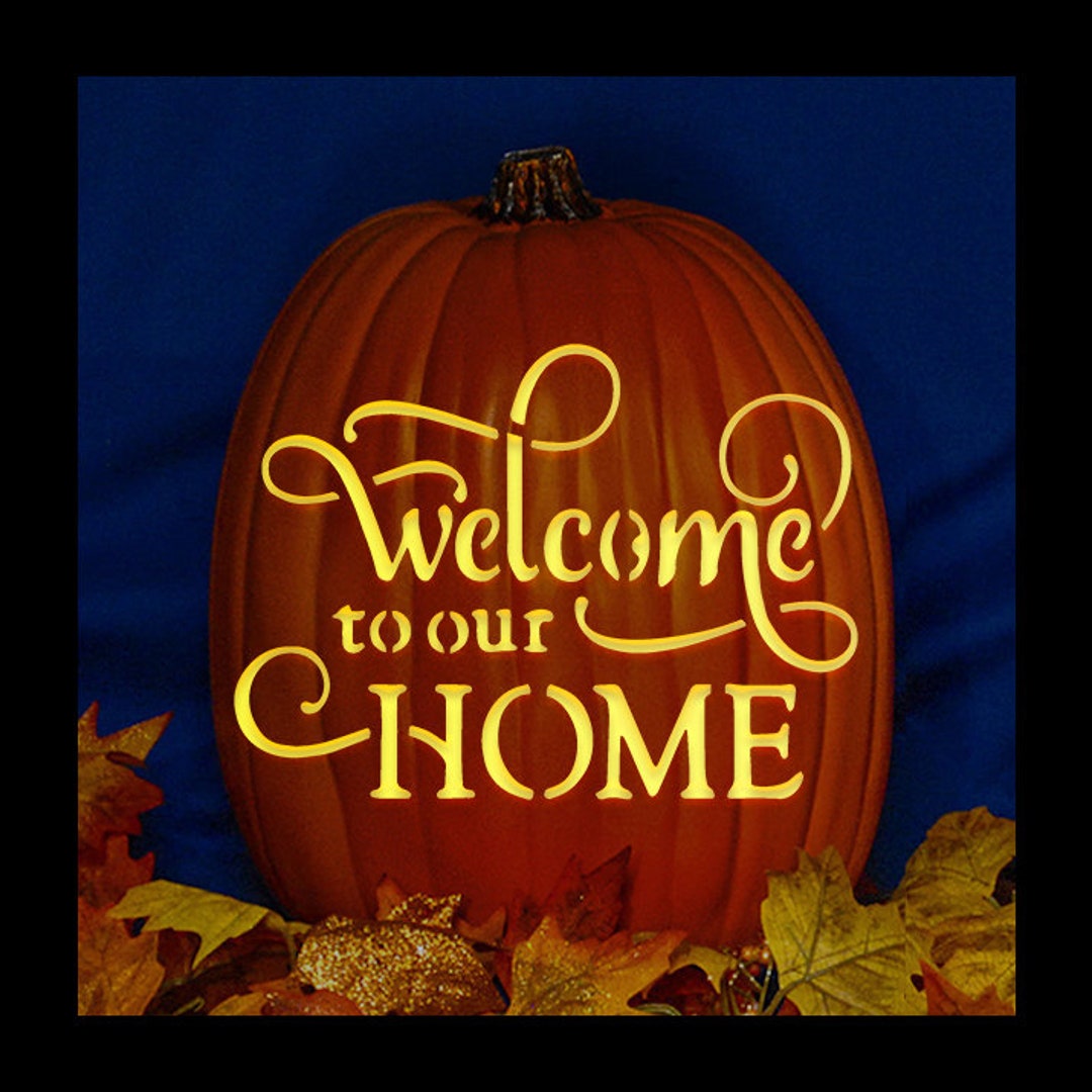 Welcome to Our Home - Carved Foam Pumpkin - Etsy