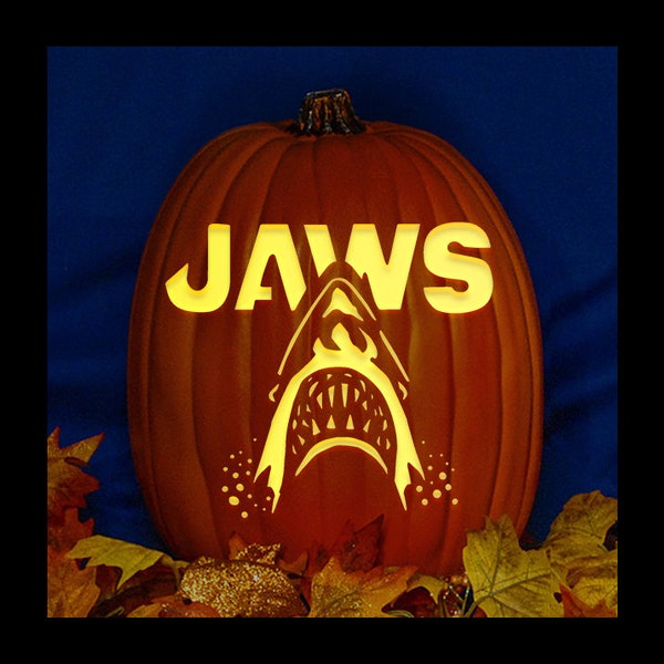 Jaws Pumpkin Stencil - Etsy