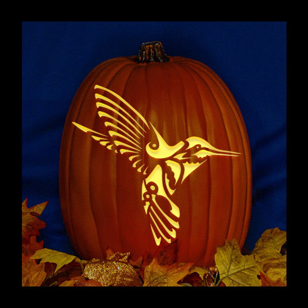 Humming Bird Tribal - Carved Foam Pumpkin - Etsy