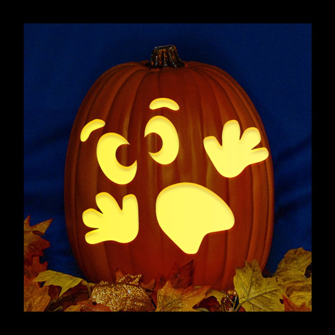 Scared Pumpkin - Carved Foam Pumpkin - Etsy