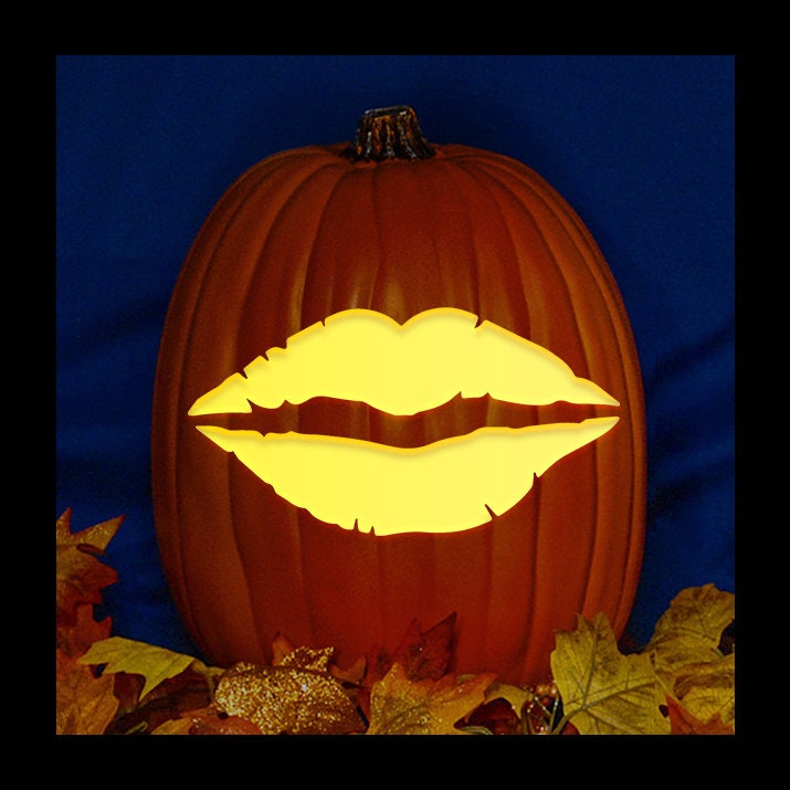 Hot Lips Carved Foam Pumpkin - Etsy