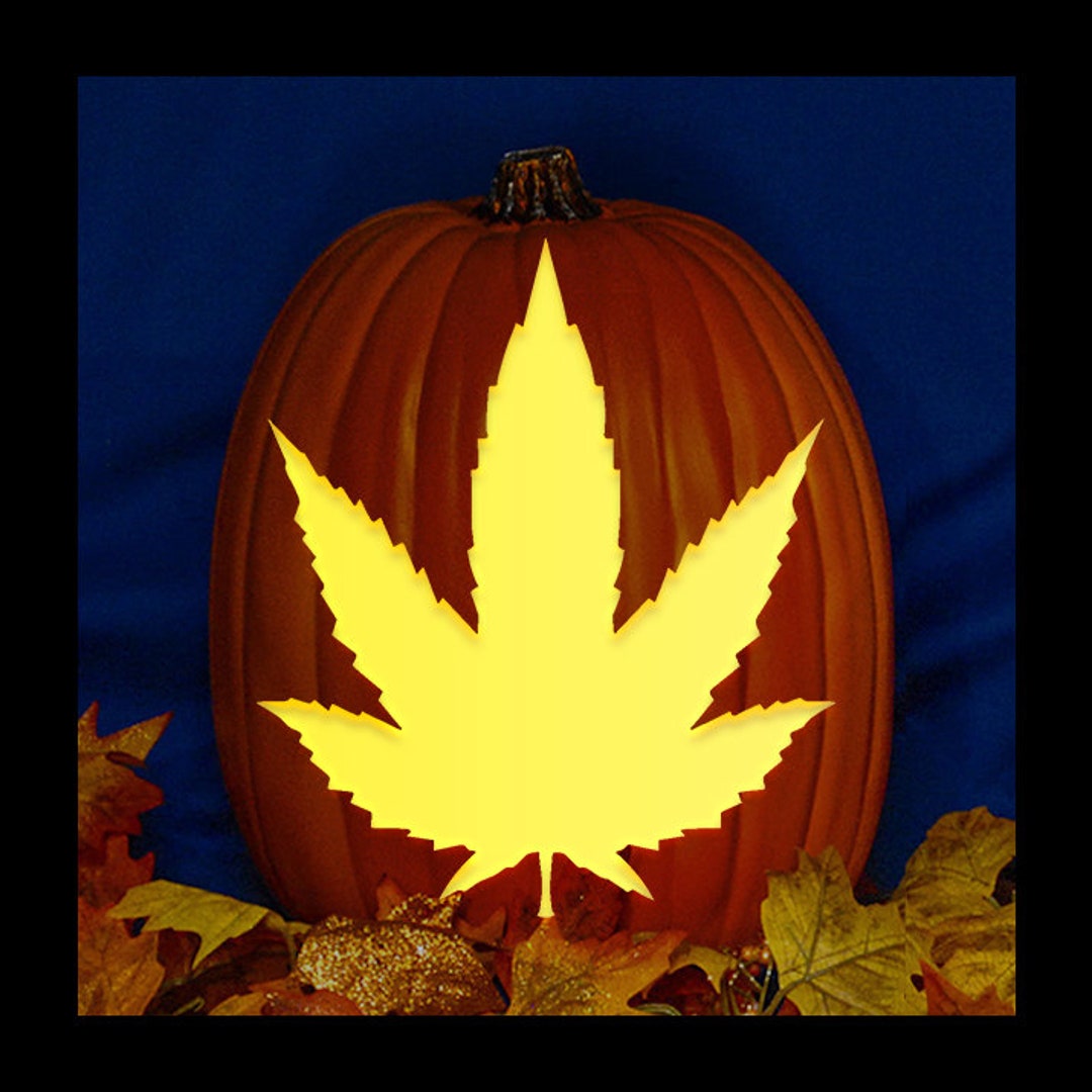 Marijuana Leaf - Carved Foam Pumpkin - Etsy