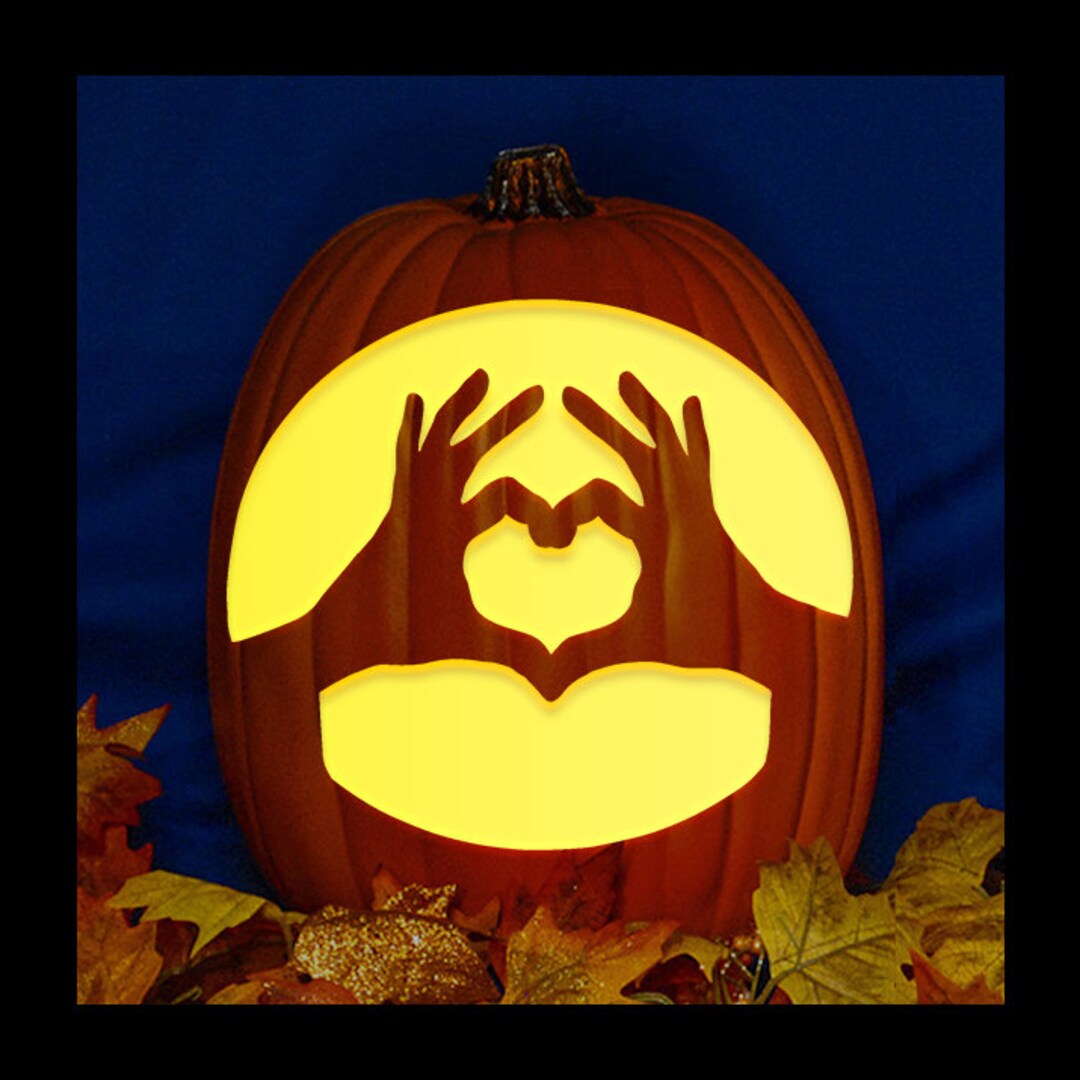 Hands Making Heart - Carved Foam Pumpkin - Etsy