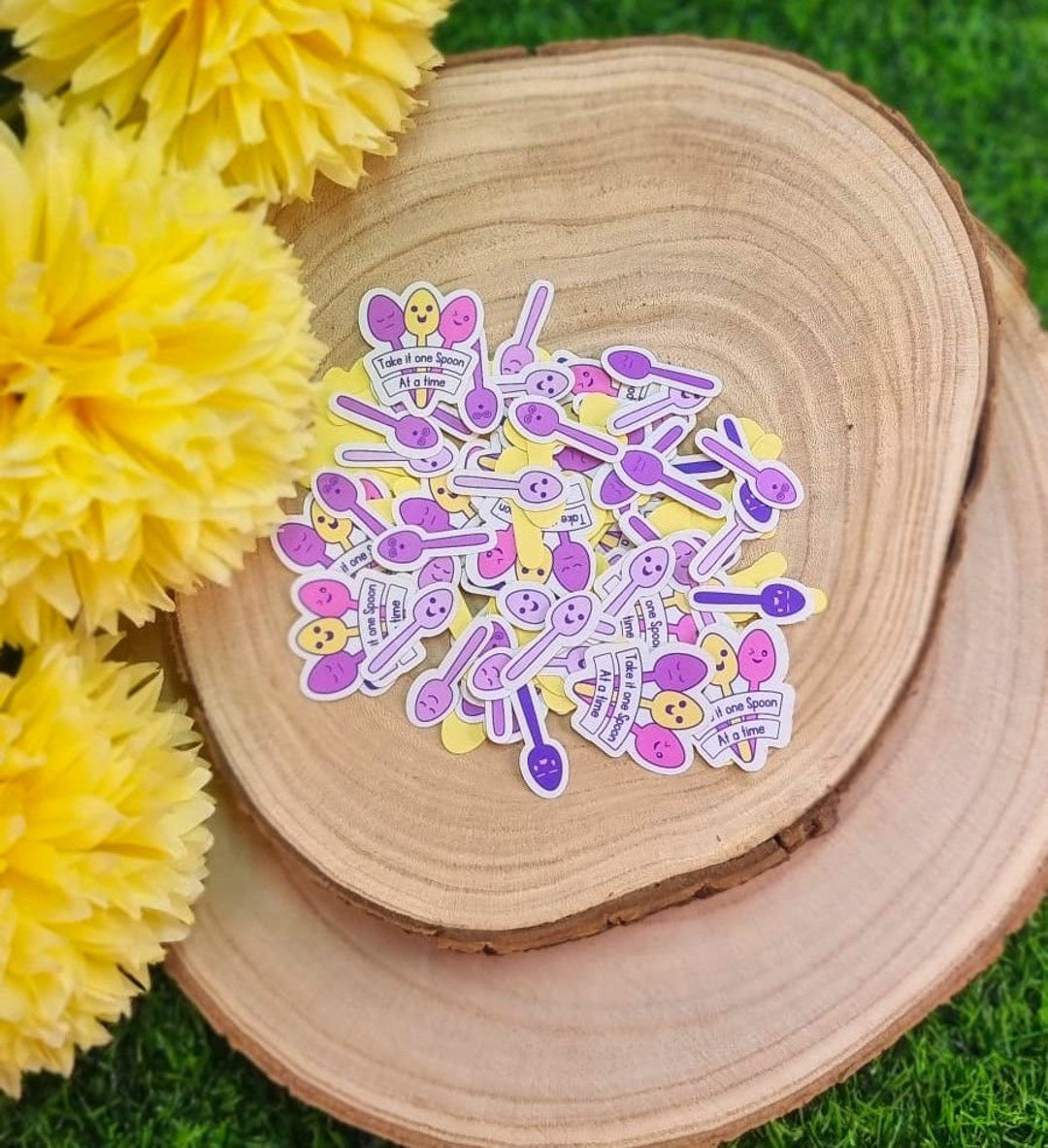 Spoons Sticker Flake Packs Planner Sticker Sets Chronic Illness ...