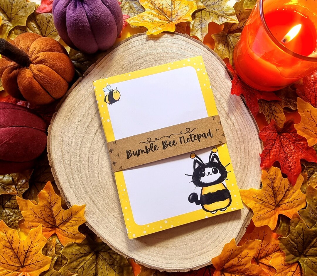 Bumble Bee A6 Notepad Cute Stationery Memo Pad Cat Letter Paper 50 ...