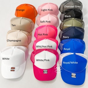 Personalized Embroidered Trucker Hat! Upside Down Letters. Adult ...