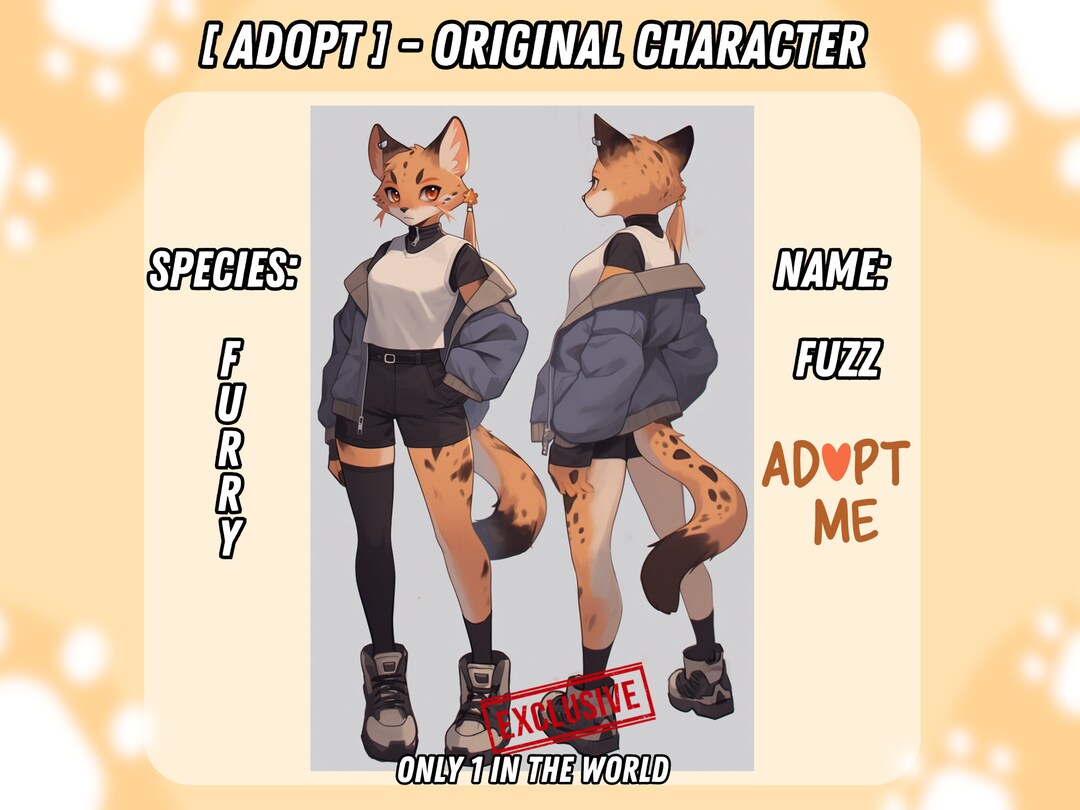 Furry OC Adopt | Instant Download | Exclusive Original Character ...