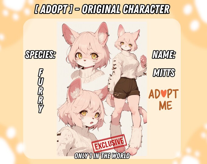 Furry OC Adopt | Instant Download | Exclusive Original Character ...