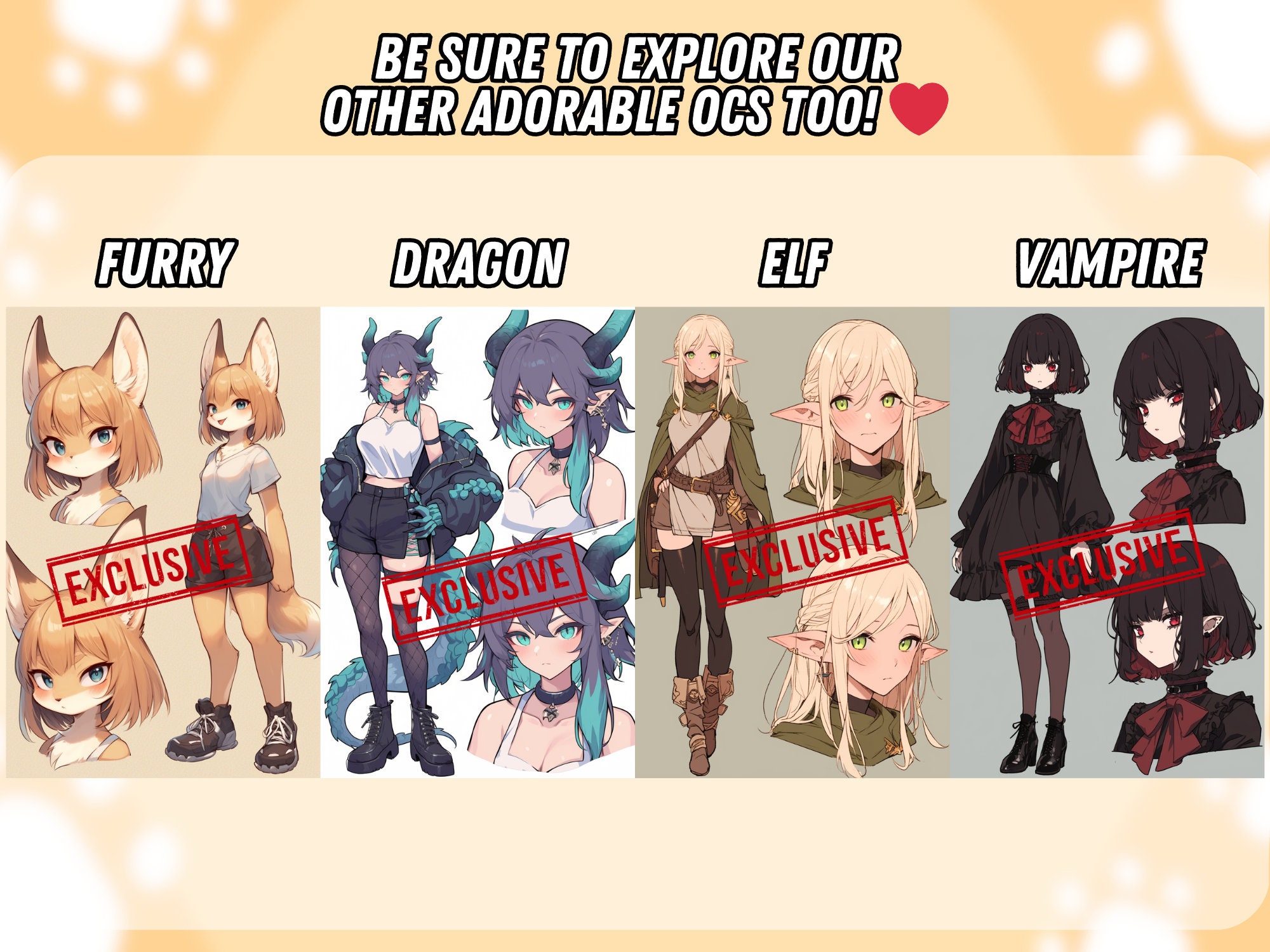 Vampire Girl OC Adopt Instant Download Exclusive Original Character ...