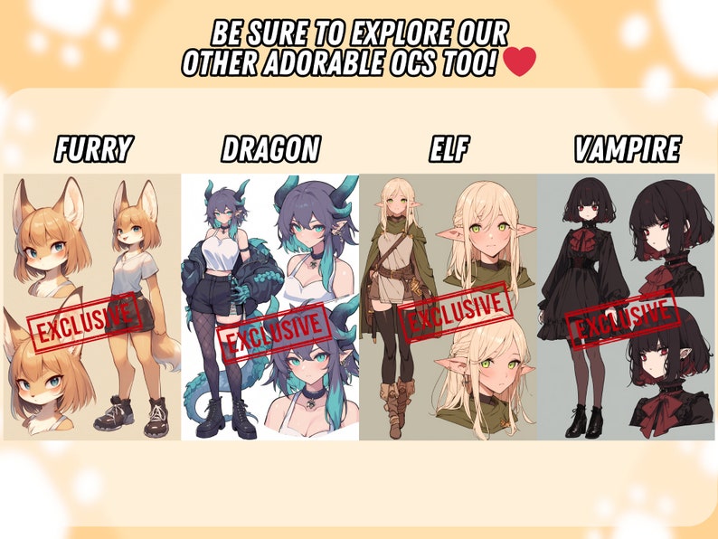 Furry OC Adopt Instant Download Exclusive Original Character Fantasy ...