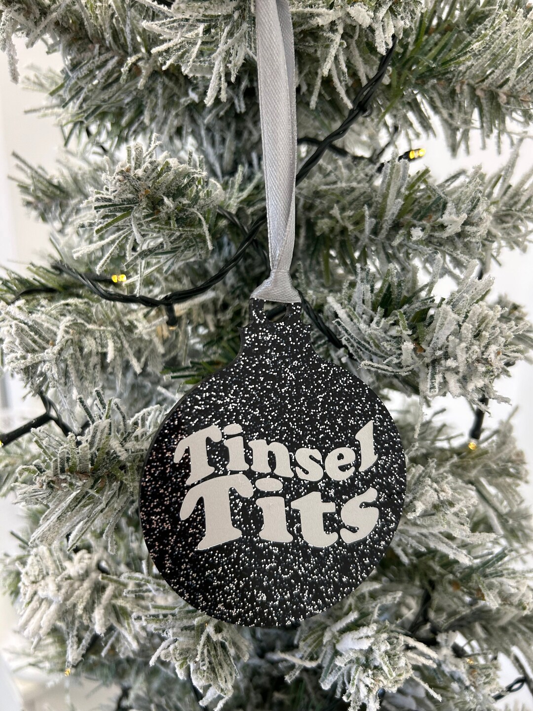 Tinsel Tits Sweary Acrylic Christmas Bauble Naughty Slogan - Etsy