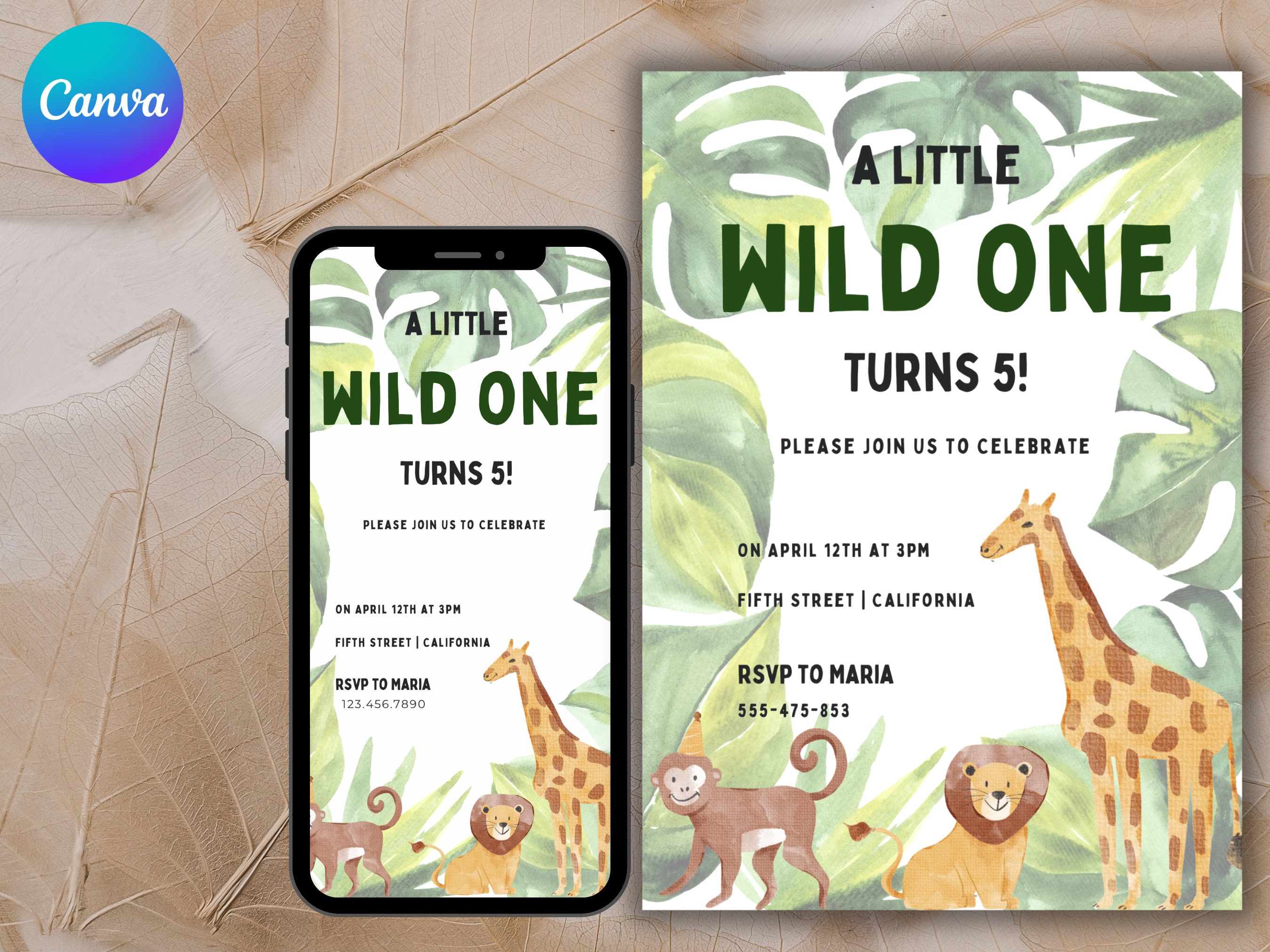 Safari Birthday Invite Safari Birthday Jungle Birthday Safari Party ...