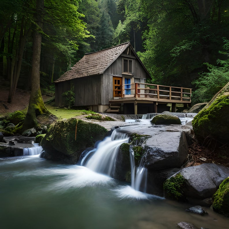 Collection of 5 Photos of Cabins in the Woods 4k - Etsy