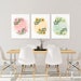 Watercolor Botanical Print Set of 3, Floral Printable Art, Farmhouse ...