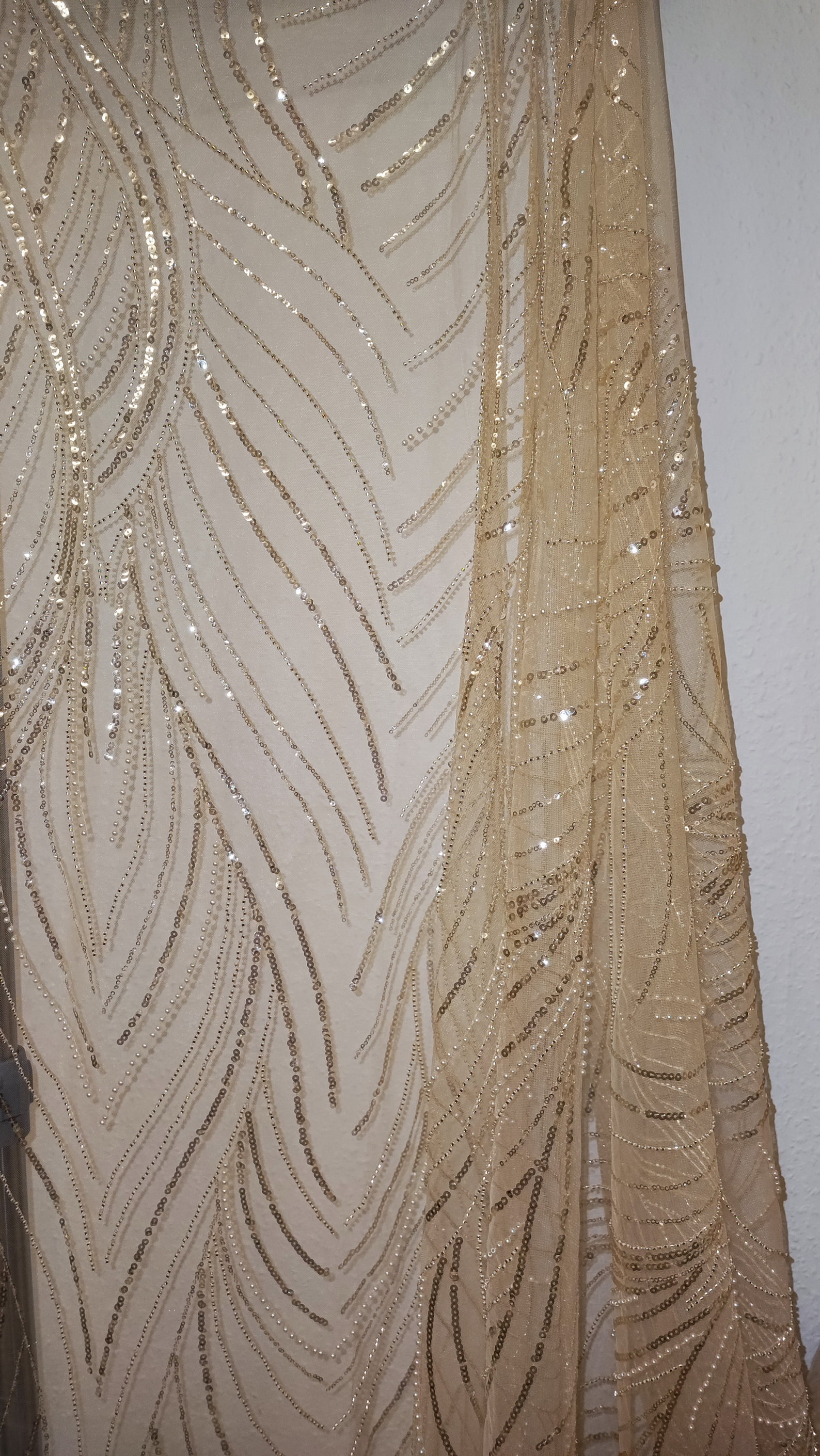 Embroidered Fabric Sequin Fabric for Festive Occasions - Etsy